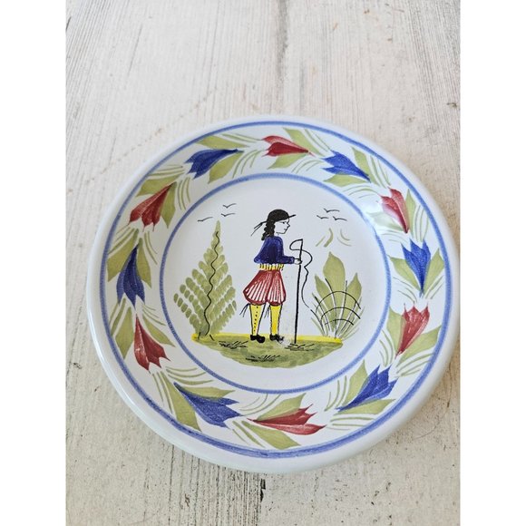 Henriot quimper | Art | Henriot Quimper Boy Mini Plate France 76 Cane ...